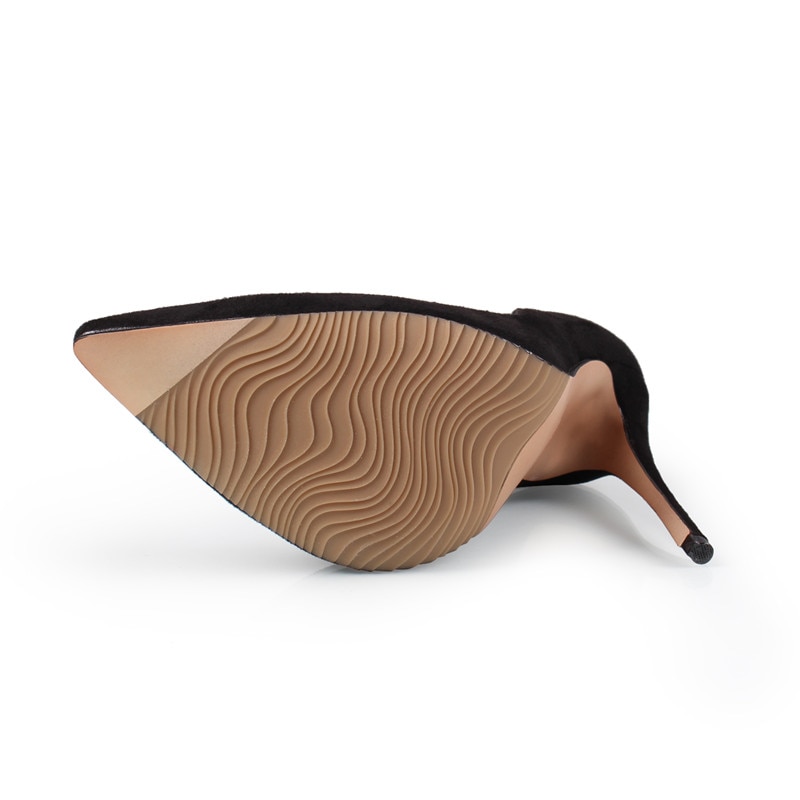 Black Elongated Classic Pointed Toe Pumps - Sissy Dream