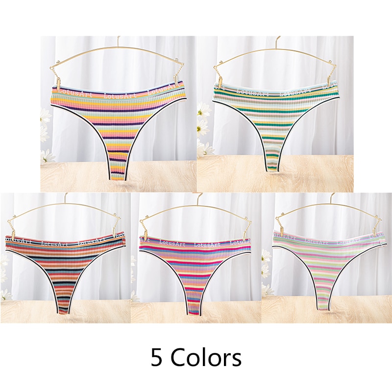 Colorful Stripes G-string Set - Sissy Dream
