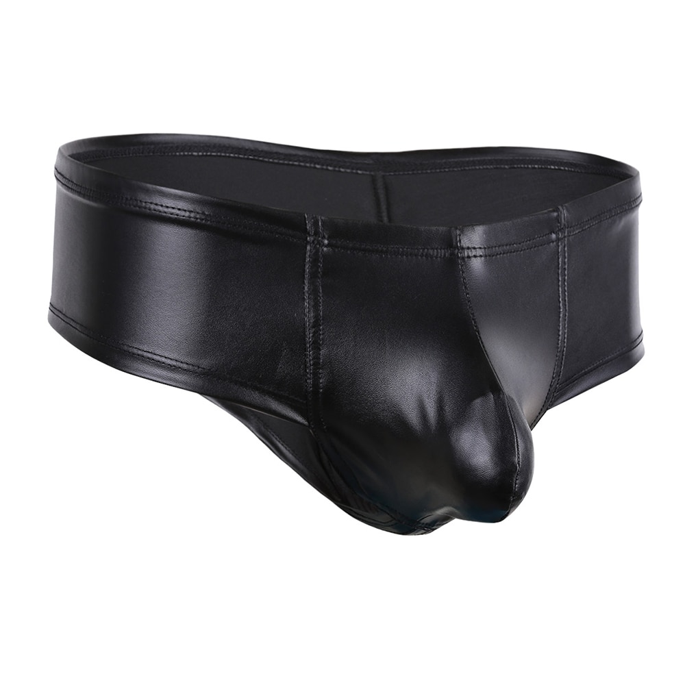 Faux Leather Black Manties - Sissy Dream