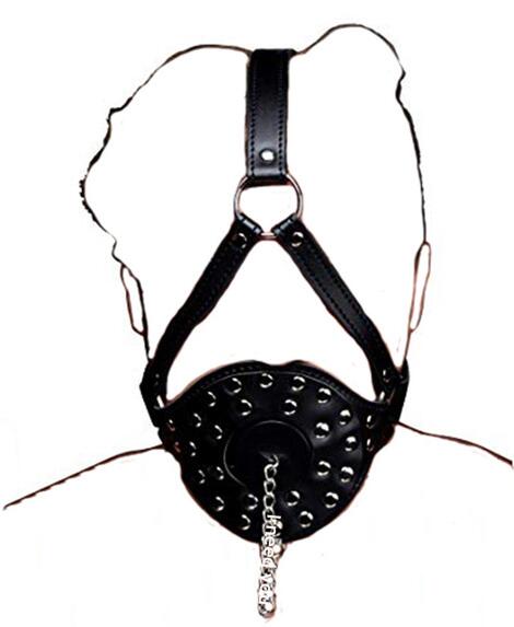 Leather Head Harness w/ Mouth Gag - Sissy Dream